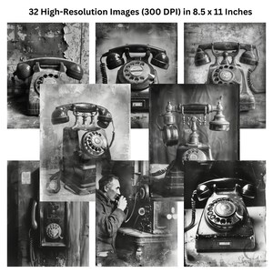 32 Old Telephone Printable Images, Vintage Telephone, Antique, Paper ...