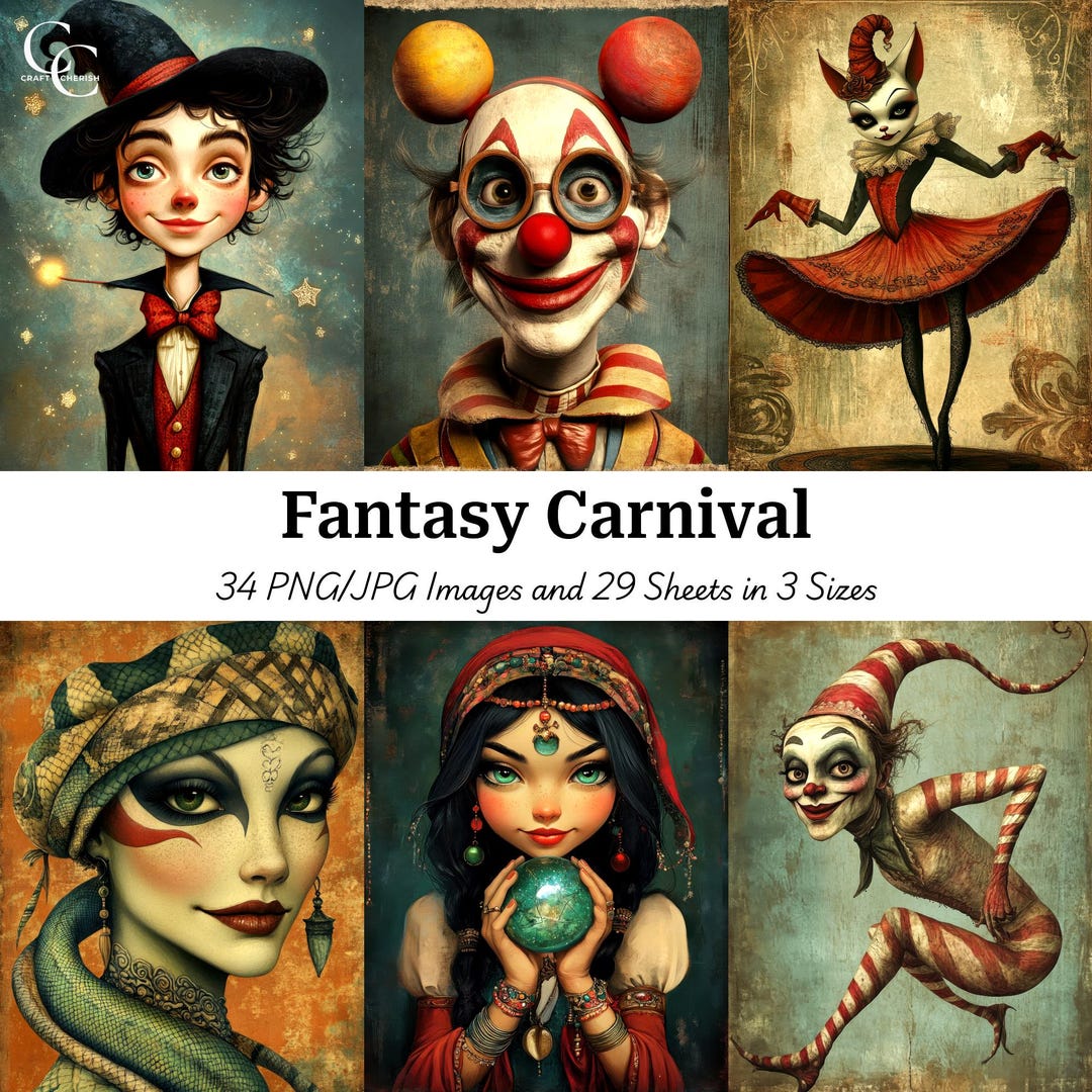 Fantasy Carnival Art: Circus Performer Images (digital Download) - Etsy
