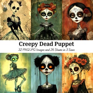 32 Creepy Dead Puppet Printable Images, Eerie Puppet, Gothic Puppet ...