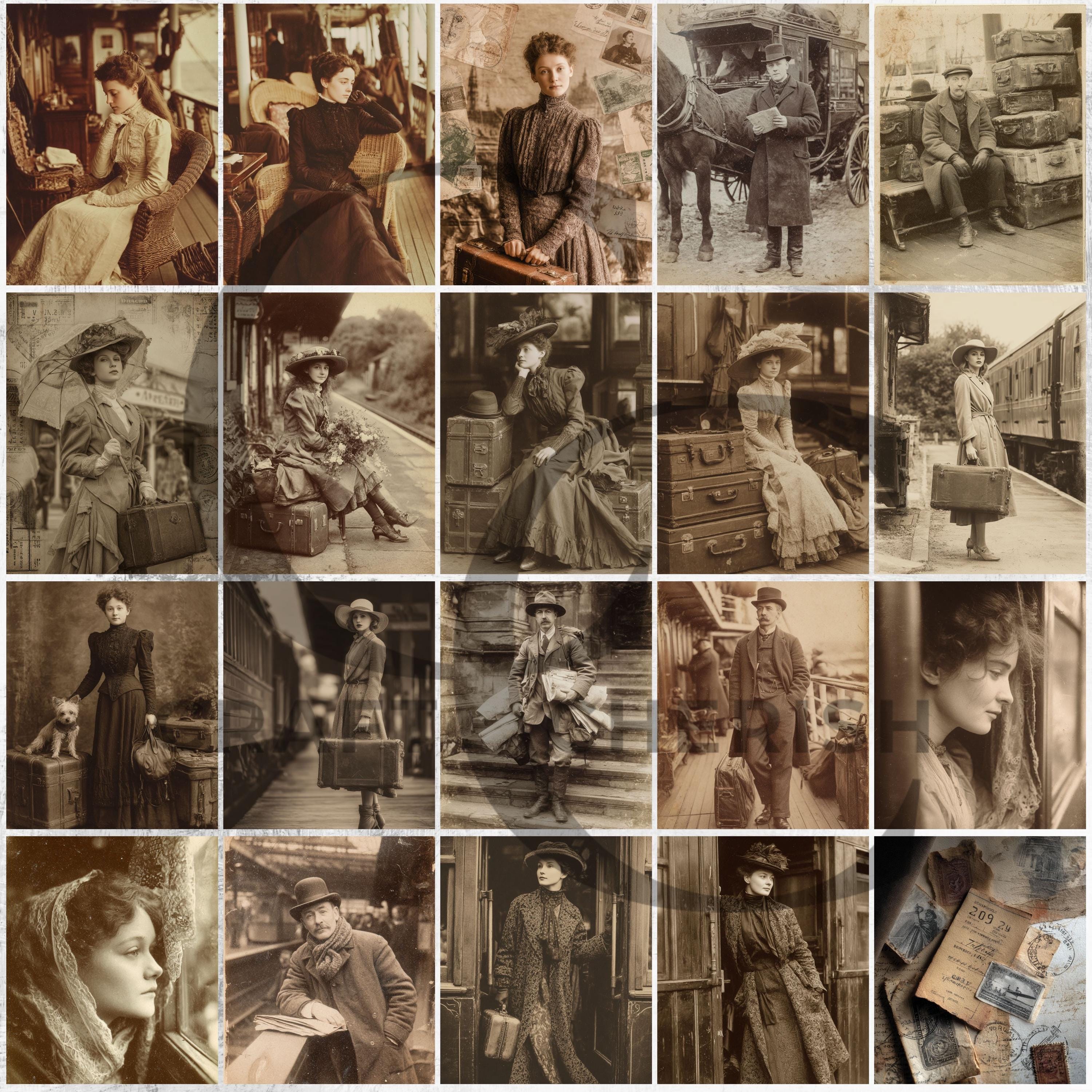 Vintage Traveler Portrait Digital Images: Victorian & Edwardian ...