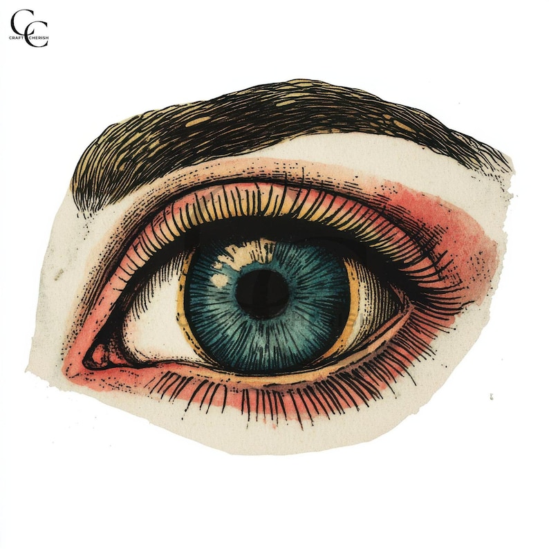 38 Esoteric Evil Eye Images: Celestial Vintage Ephemera (digital ...