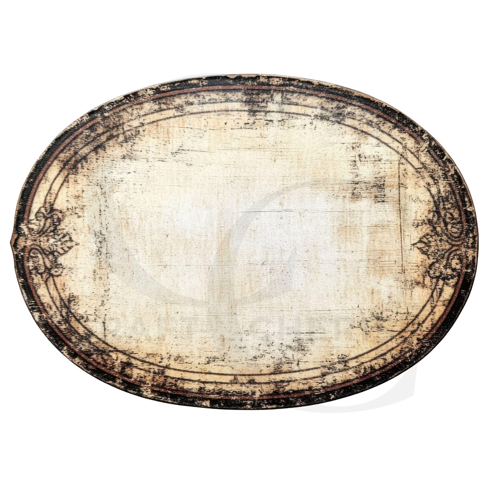 26 Vintage Oval Label Ephemera: Transparent Grunge Frames (digital ...