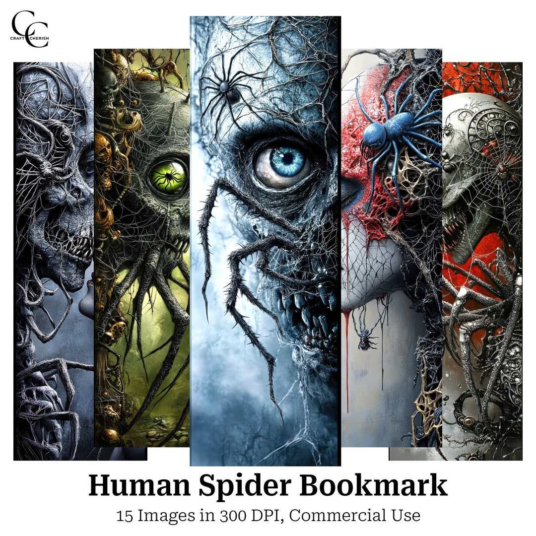 15 Human Spider Bookmark Digital Images, Spiderman Bookmarks, Paper ...