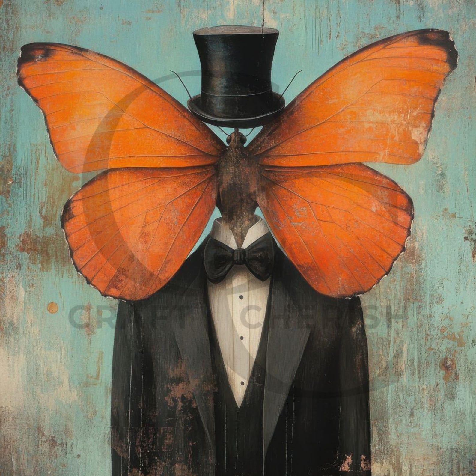 Surreal Butterfly Portrait Art: Whimsical Human Hybrid Images (digital ...