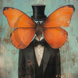 Surreal Butterfly Portrait Art: Whimsical Human Hybrid Images (digital ...