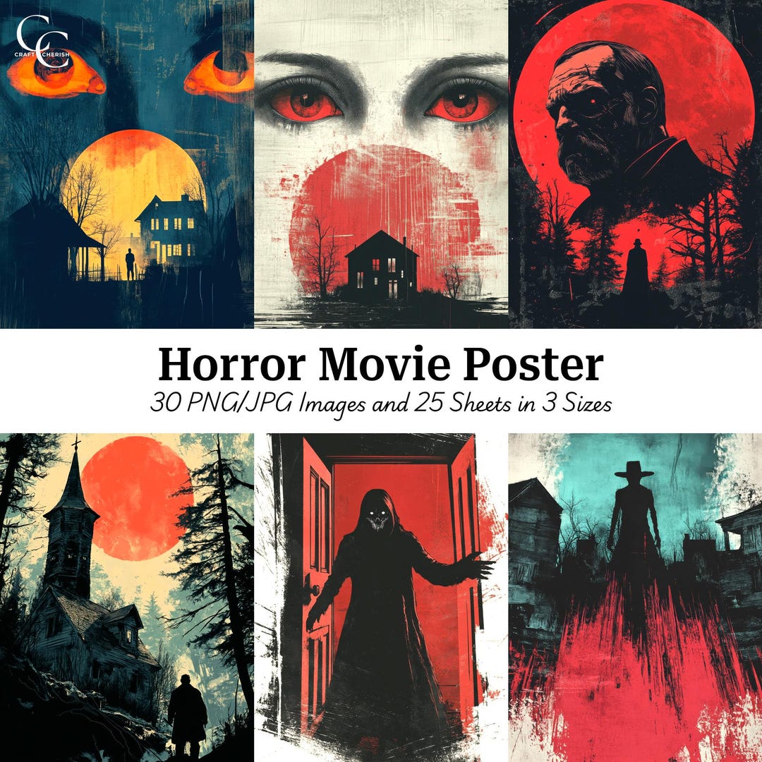 Horror Movie Poster Digital Art: Halloween Scary Images for Junk ...