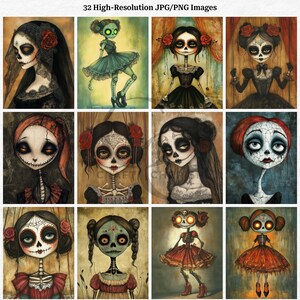 32 Creepy Dead Puppet Photos for Digital Scrapbooking, Eerie Puppet ...