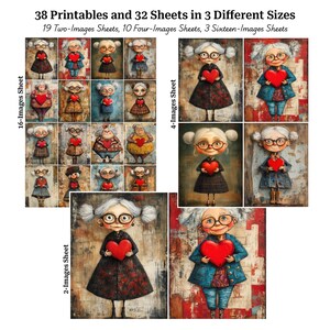 50 Quirky Valentine Old Lady Images, Funny Old Woman in Love, Mixed ...