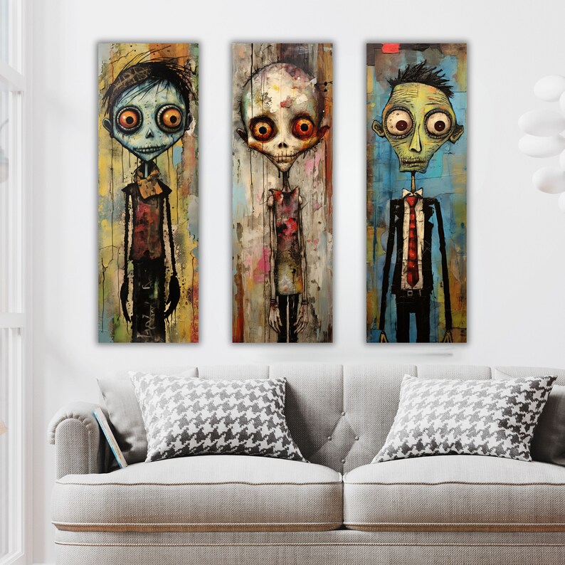Zombie Bookmarks Digital Art: Halloween Bookmark for Junk Journals ...