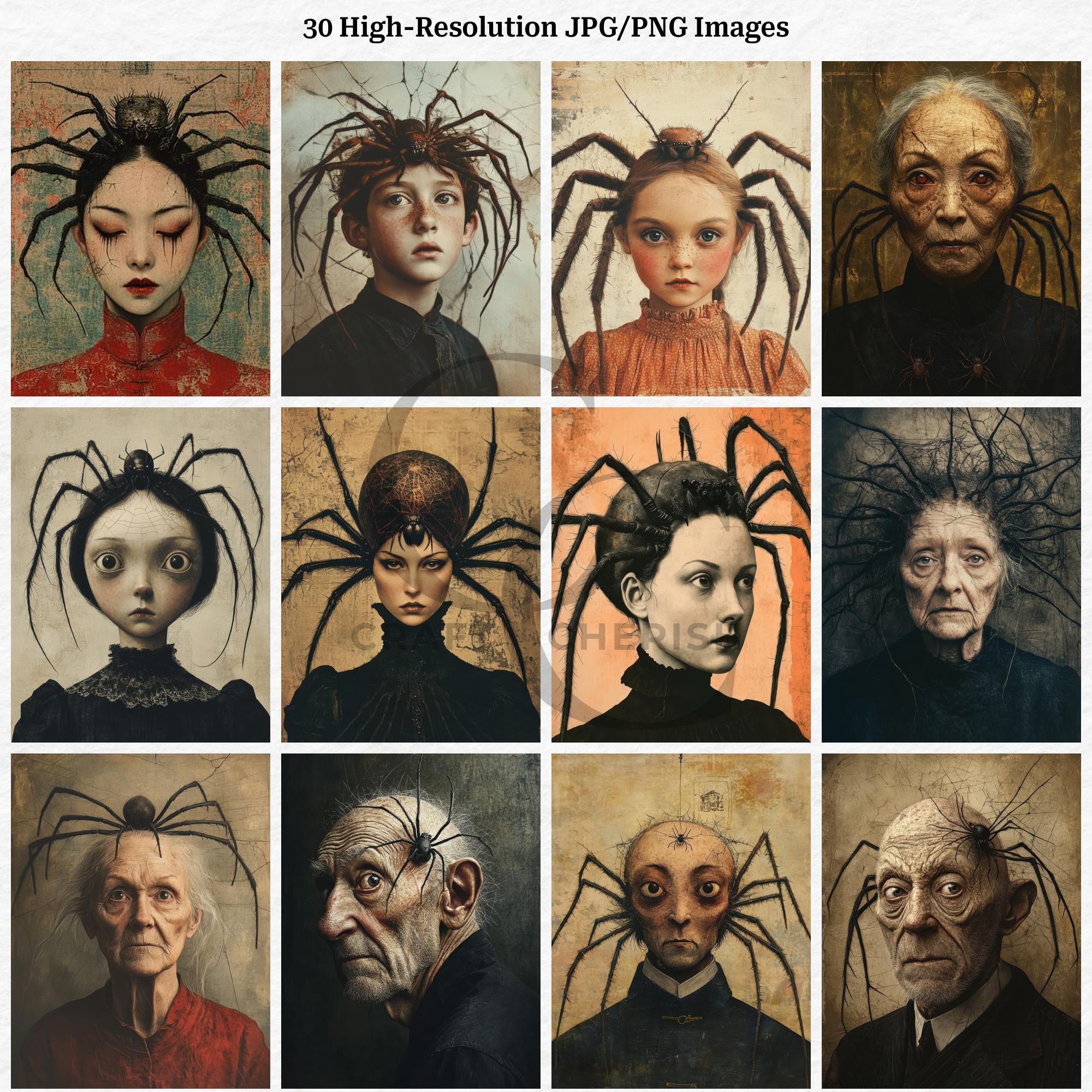 Surreal Spider Woman Images: Creepy Anthropomorphic Hybrid Girl for ...