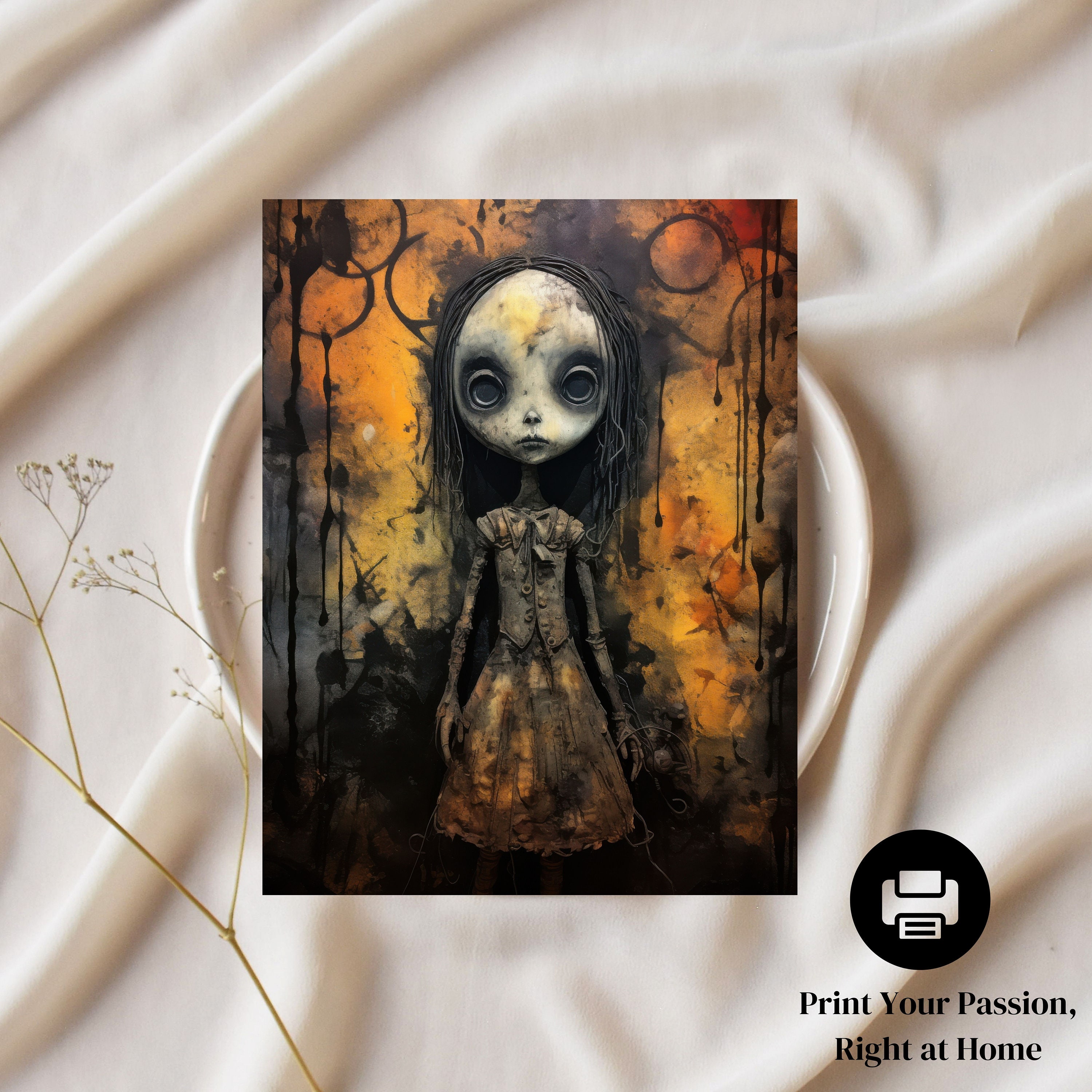 Eerie Gothic Figure Digital Art: Creepy Halloween Images for Junk ...