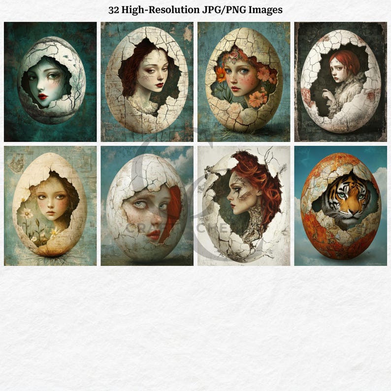 Magical Egg Art: 32 Whimsical Shell Illustrations (digital Download) - Etsy