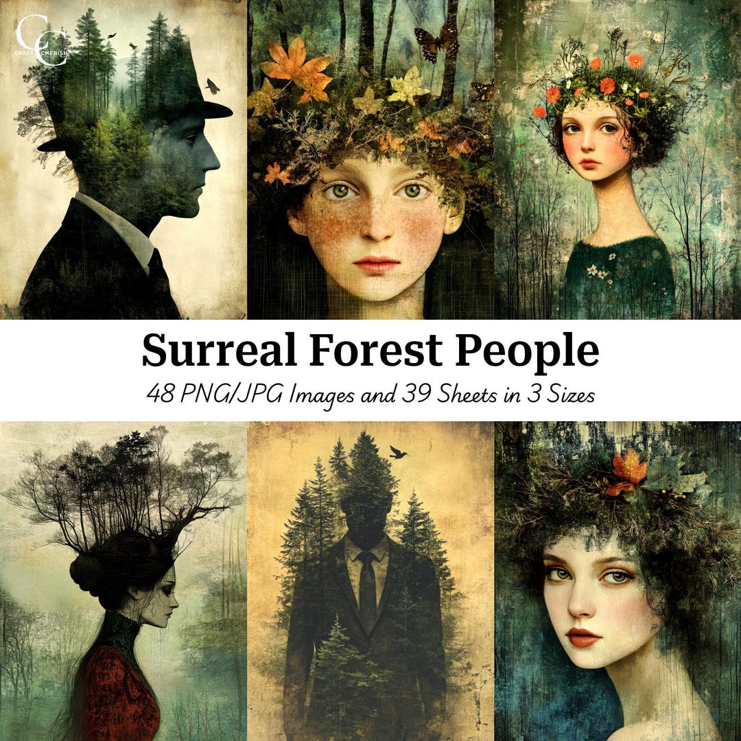 48 Forest People Printable Images, Forest Folks, Nature Themed People ...
