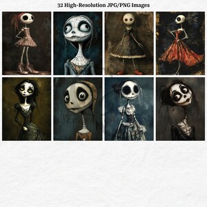 32 Creepy Gothic Puppet Printable Images, Eerie Puppet, Scary Dolls ...