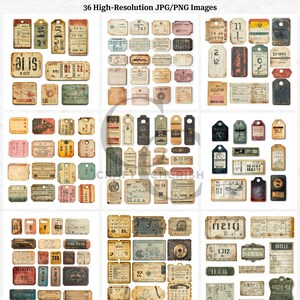 36 Vintage Train Tickets - V2, Ephemera, Vintage Large Ticket ...