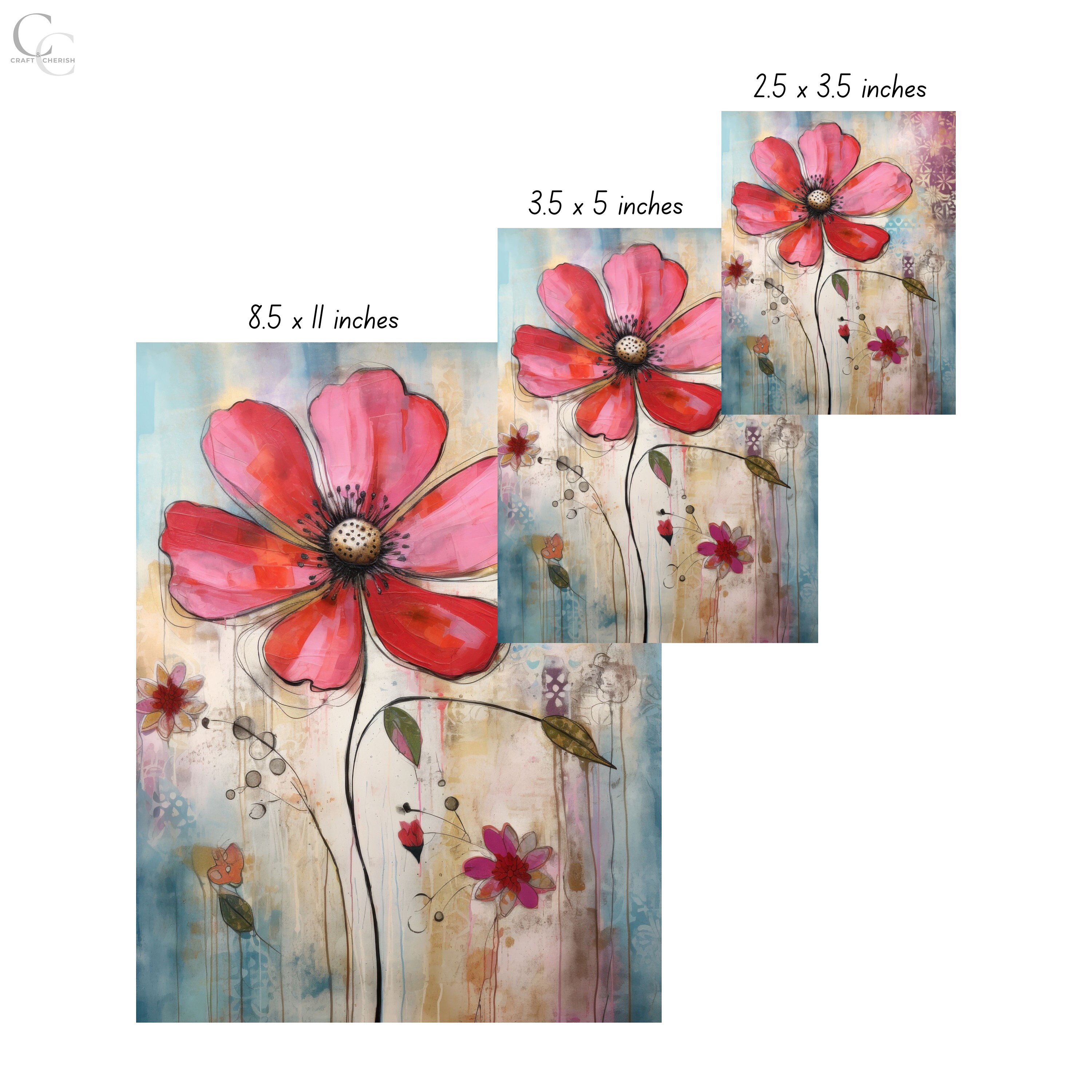 41 Charming Spring Flower Art Photos for Junk Journaling & Scrapbooking ...