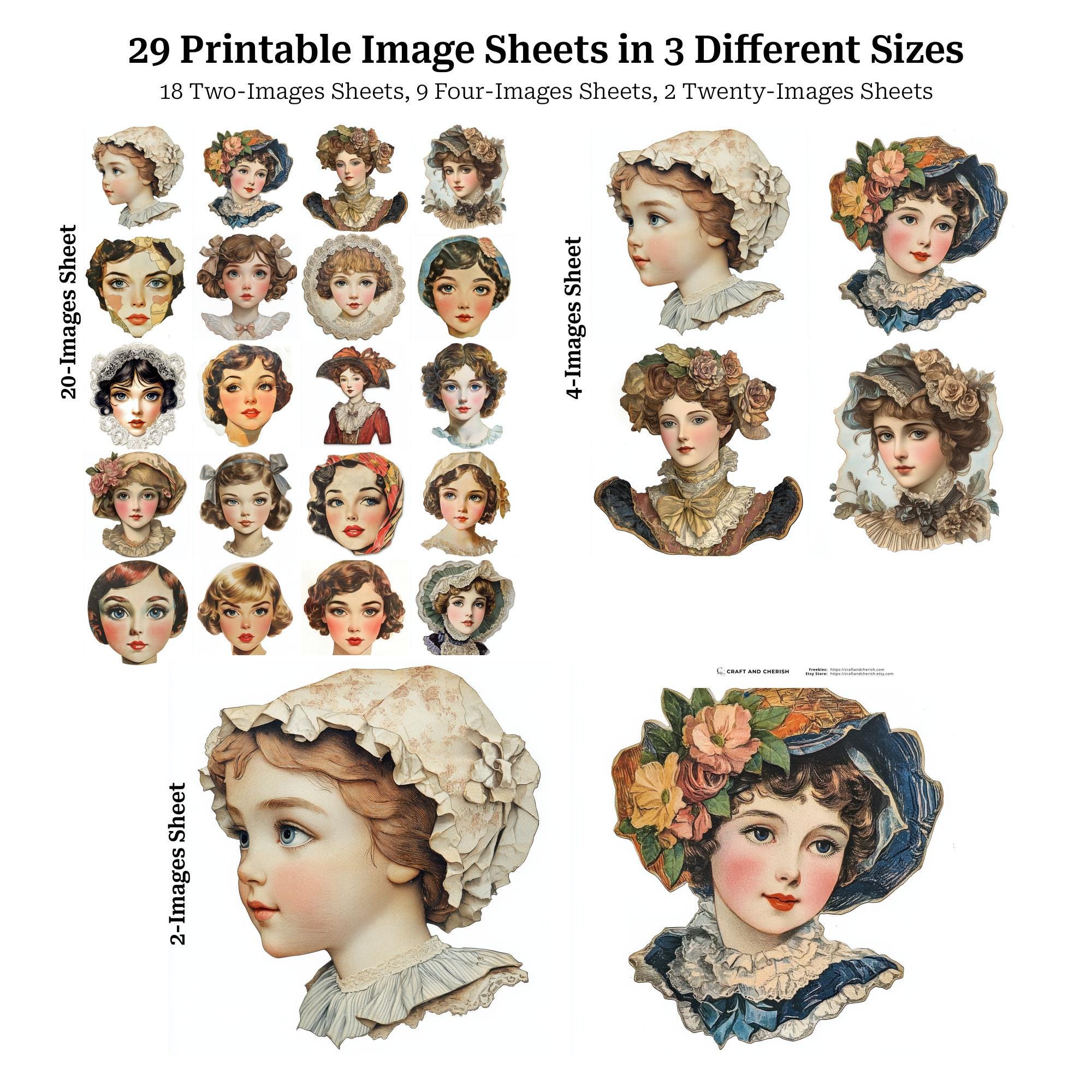 36 Vintage Victorian Paper Doll Art, Vintage Ephemera, Victorian ...