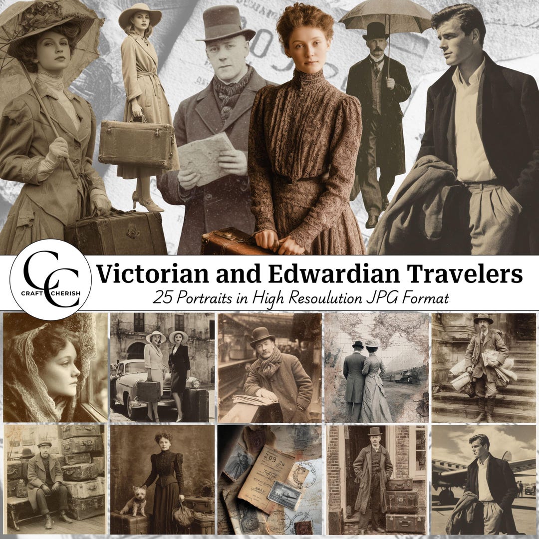 Vintage Traveler Portrait Digital Images: Victorian & Edwardian ...