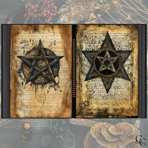 24 Macabre Occult Journal Pages, Dark Witch Sinister, Black Witch Magic ...