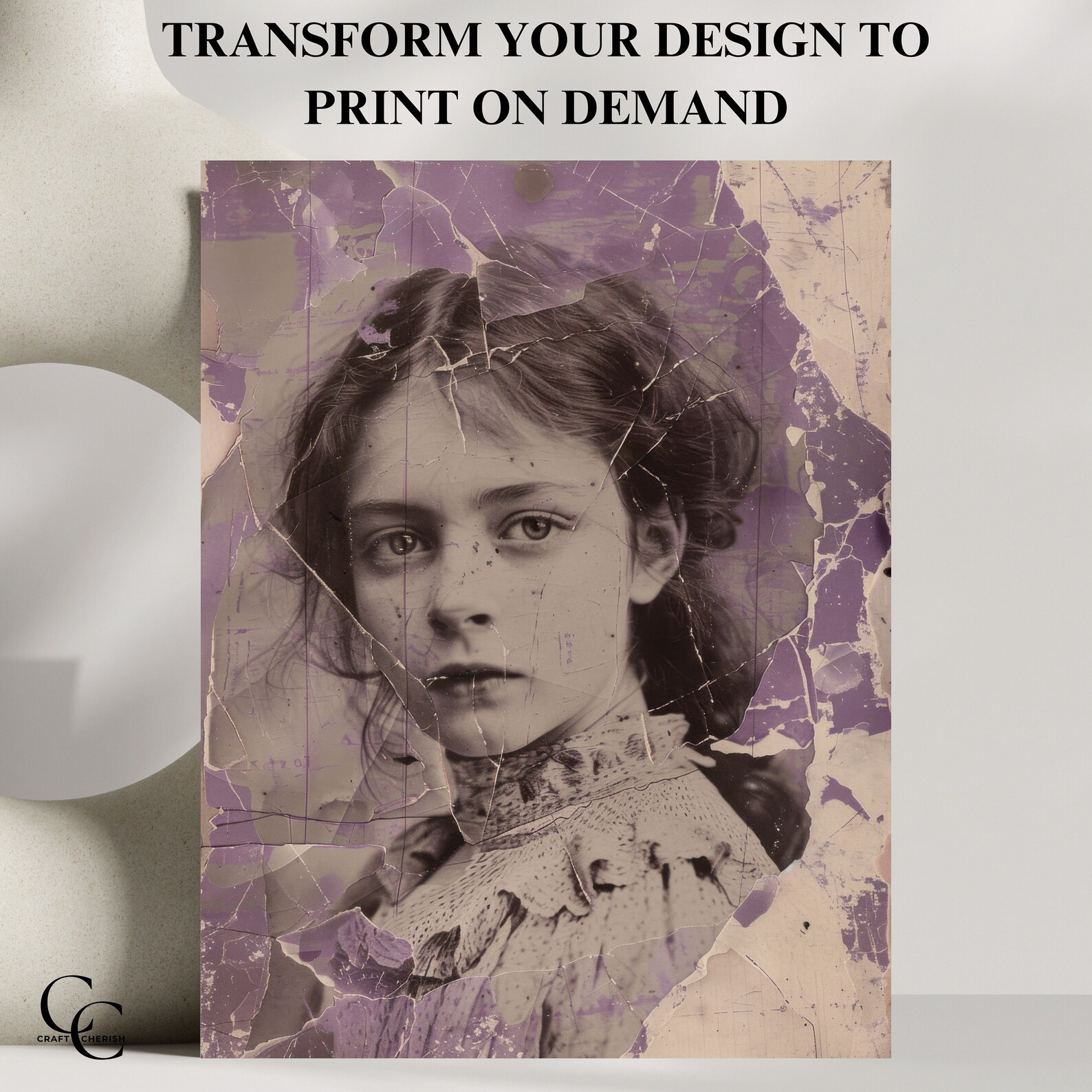 28 Purple Layered Portraits of People for Paper Crafting, Junk ...