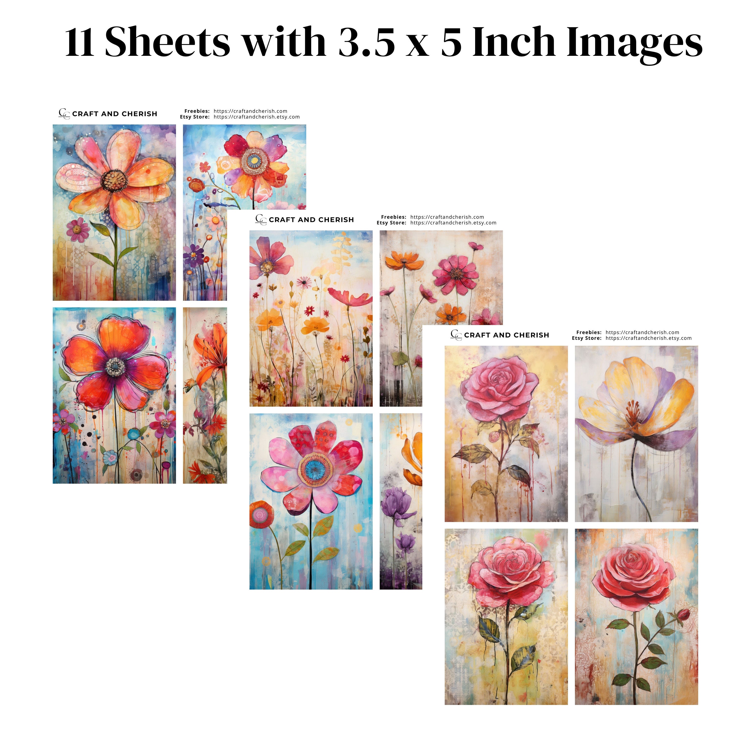 41 Charming Spring Flower Art Photos for Junk Journaling & Scrapbooking ...