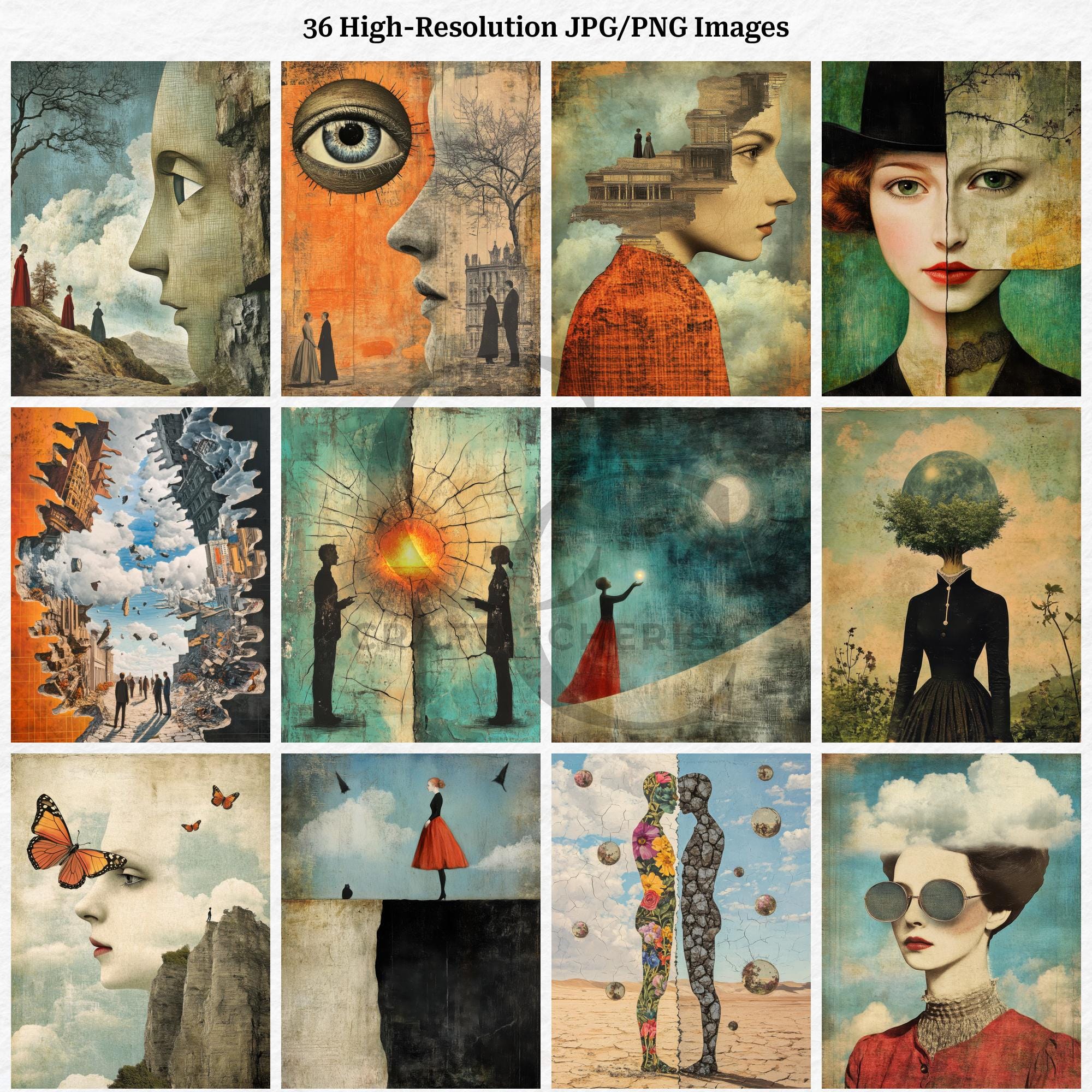 Surreal Illustration Printable Digital Art: Shifting Horizons Images ...