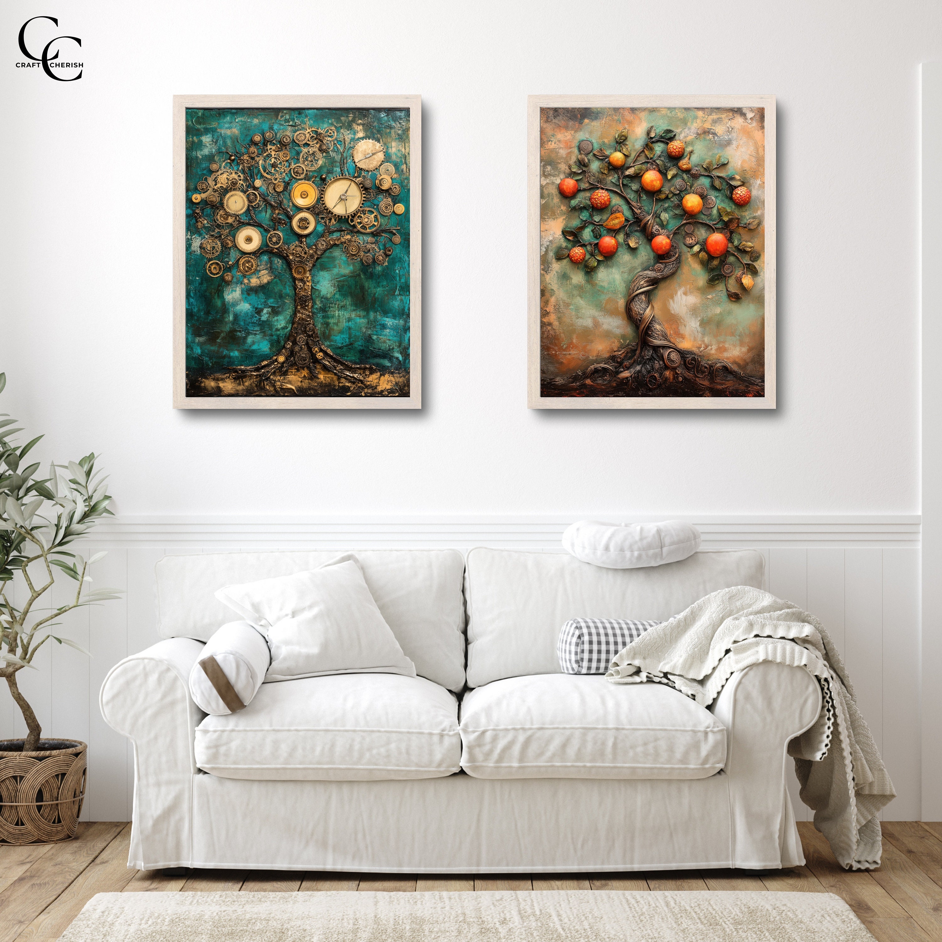 28 Whimsical Steampunk Tree, Mechanical Tree, Printable Images, Paper ...