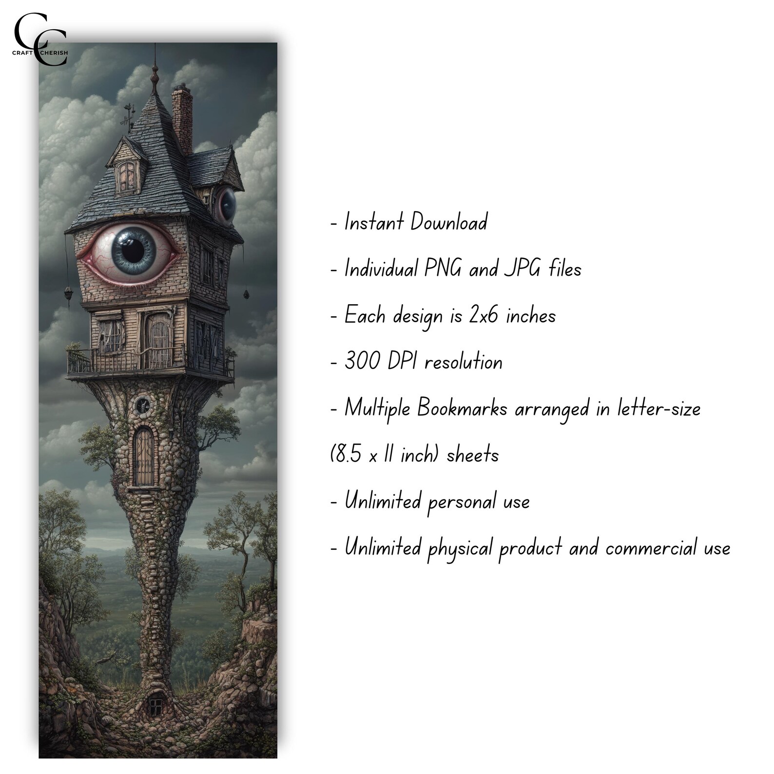 Anthropomorphic House Bookmarks: Surreal Papercraft for Junk Journals ...