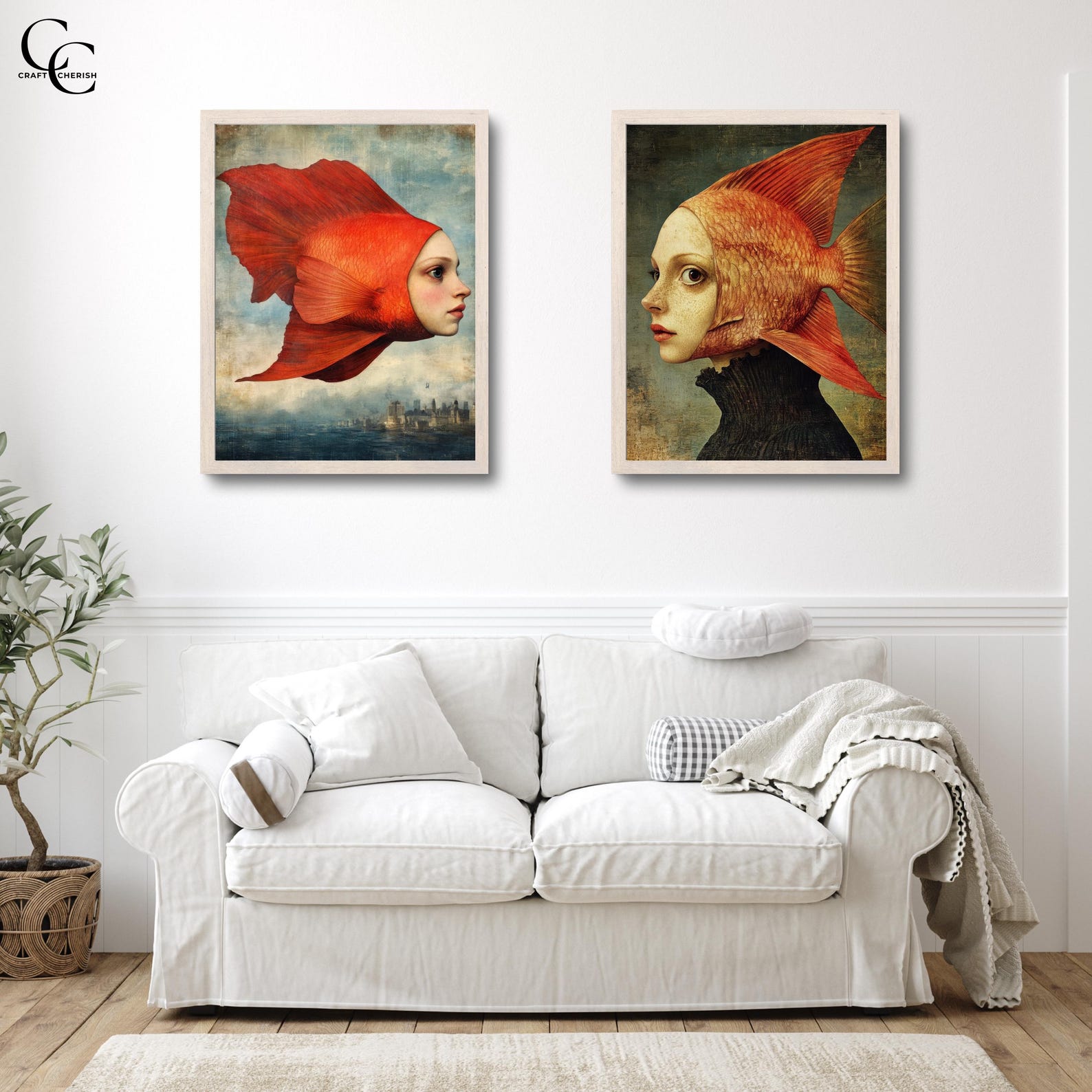 Fish Head People Images: Surreal Sea Creatures Digital Art for Junk ...