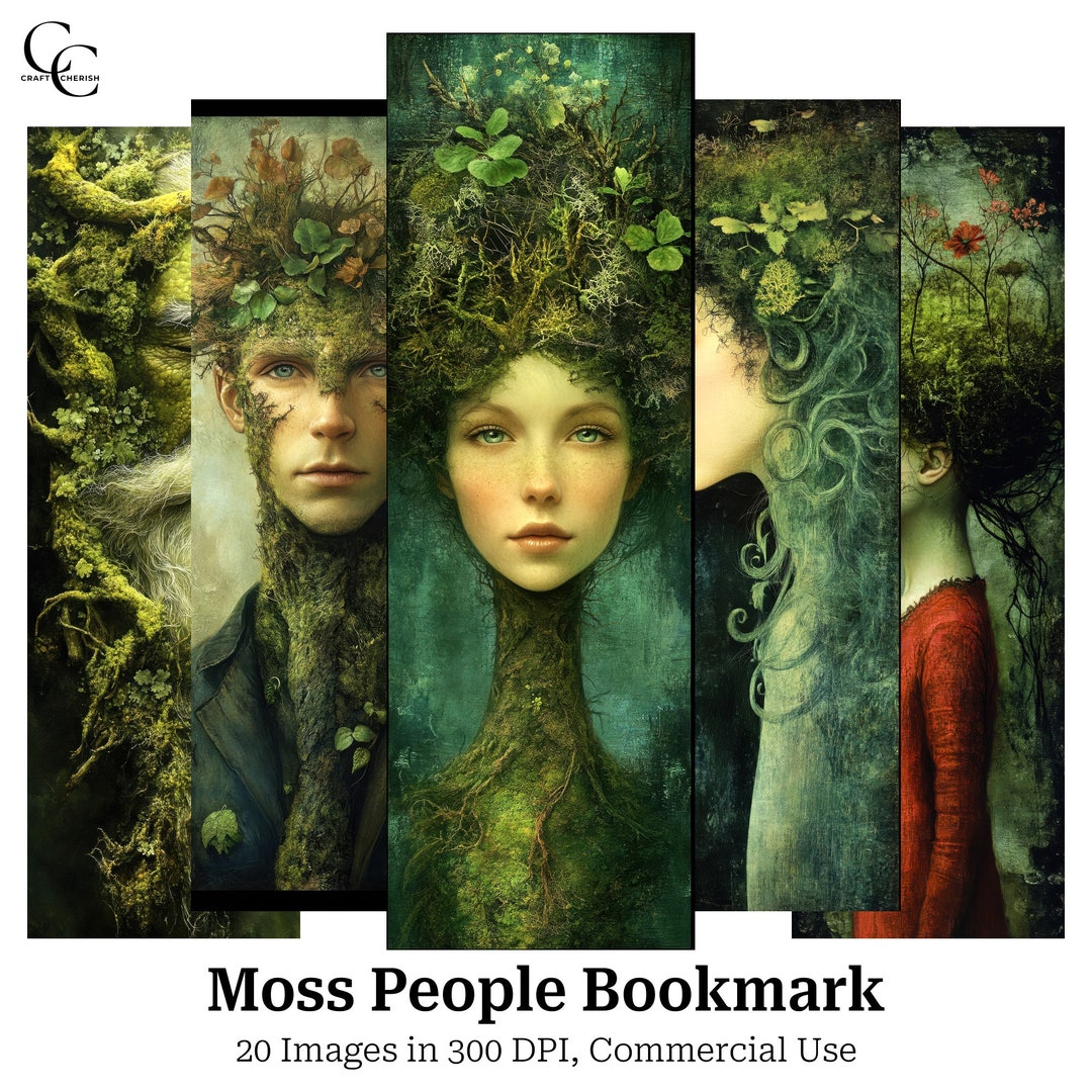 20 Moss People Bookmarks Set, Forest People, High Quality, Printable ...