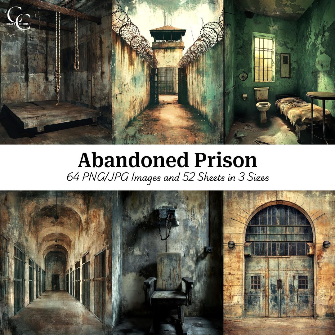 64 Abandoned Prison Images, Forgotten Prison Cells, Old Hand Colored ...
