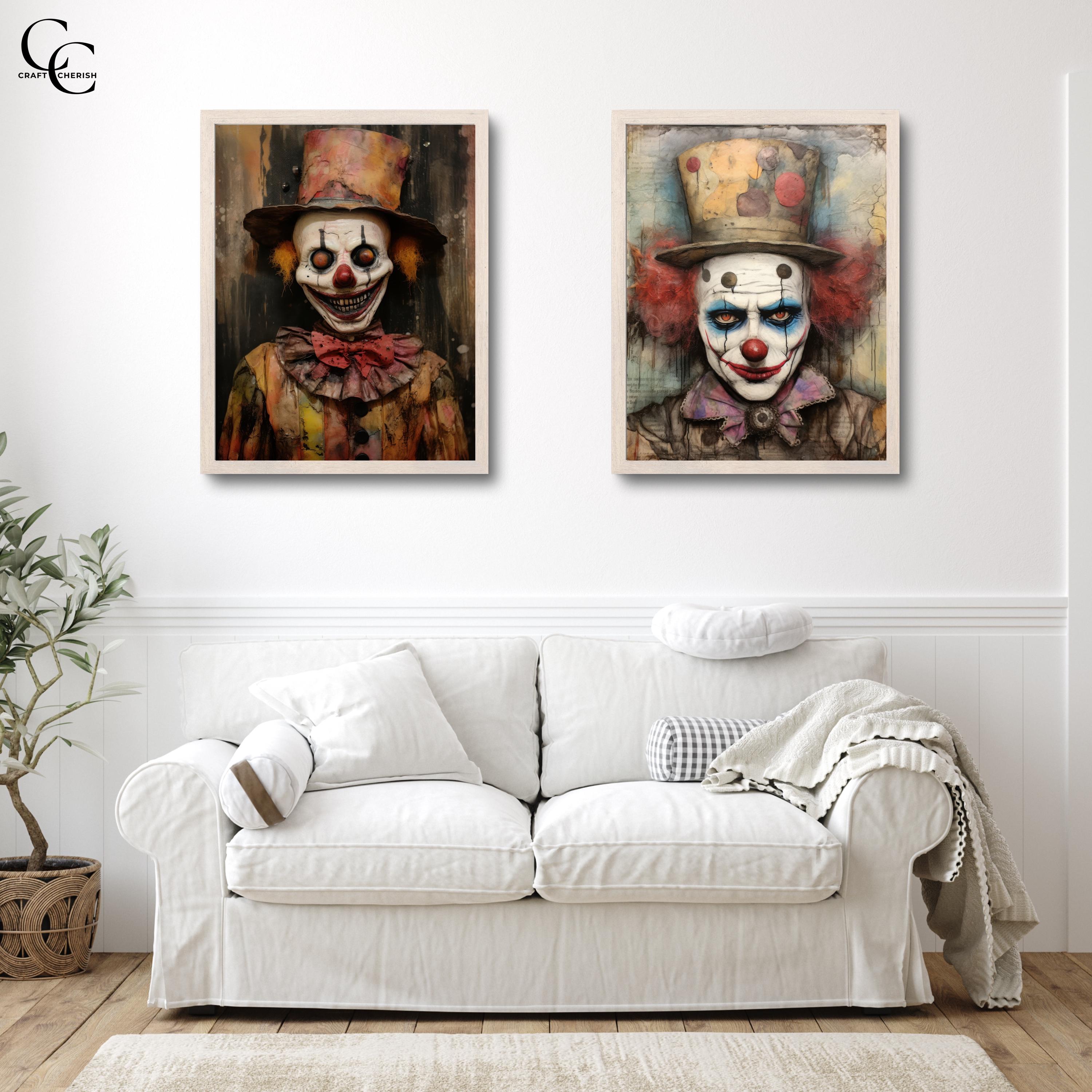 Gothic Clown Images: Creepy Carnival, Scrapbooking (digital Download ...