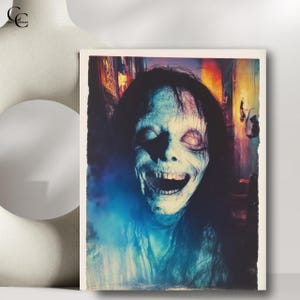 Creepy Smiling Face Digital Art: Haunted Polaroid Images for Junk ...