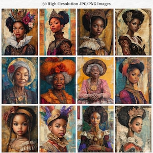 African American Renaissance Portraits: Paper Craft Images (digital ...