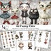 Digital Cats Clipart, Quirky Funny Grumpy Cat Clipart, Printable ...