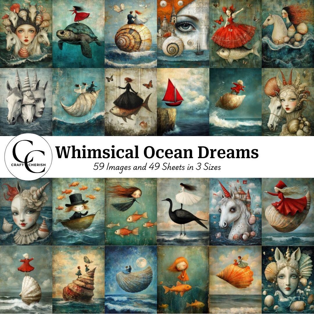 Whimsical Ocean People Images: Surreal Sea Creature Digital Art for ...