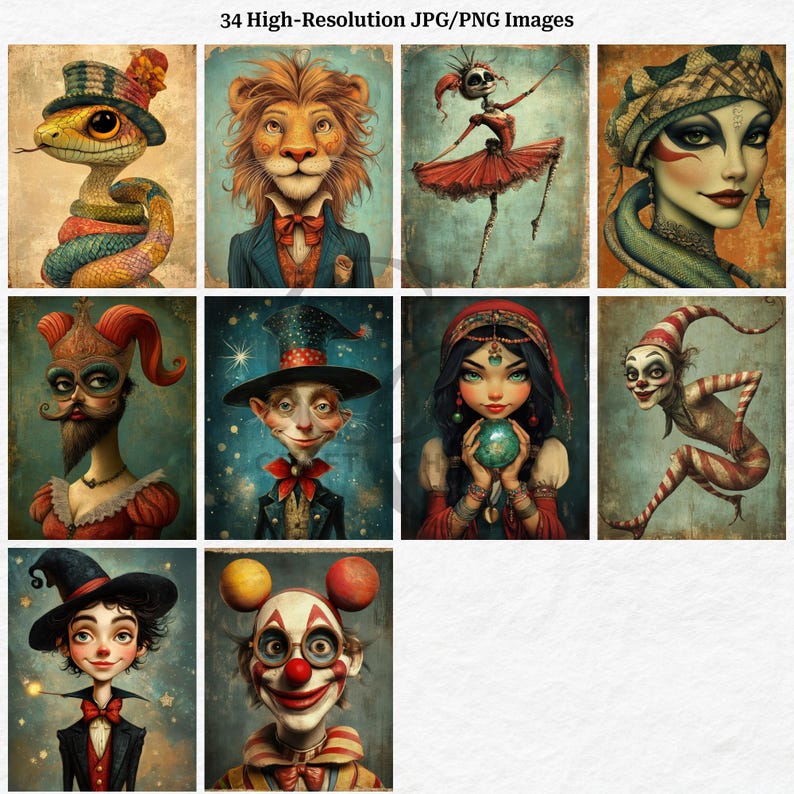 Fantasy Carnival Art: Circus Performer Images (digital Download) - Etsy