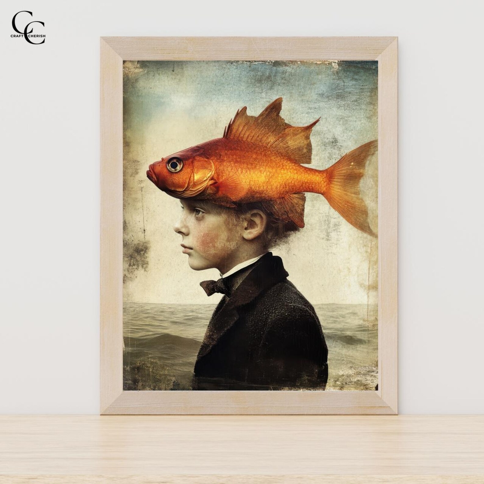 Fish Head People Images: Surreal Sea Creatures Digital Art for Junk ...