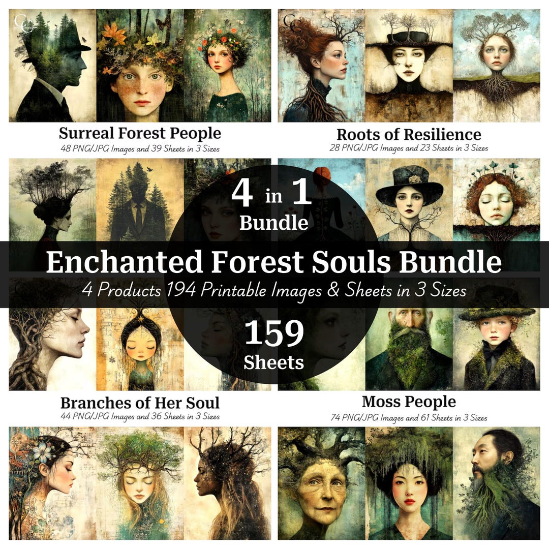 194 Enchanted Forest Souls Bundle, Enchanted Forest, Moss People, Tree ...