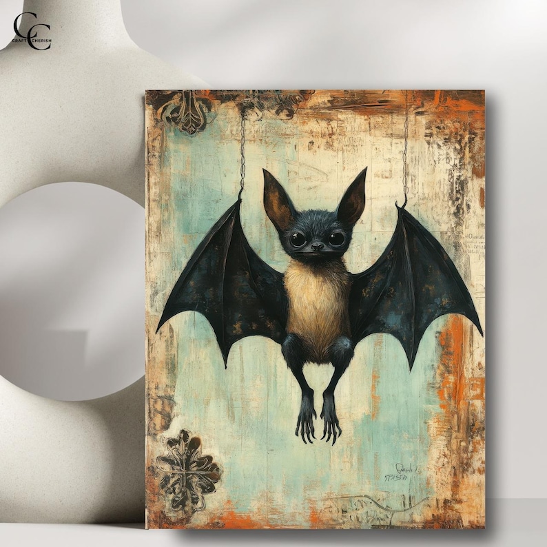 23 Whimsical Goth Animals Printable Images, Eerie Animal Digital Art ...