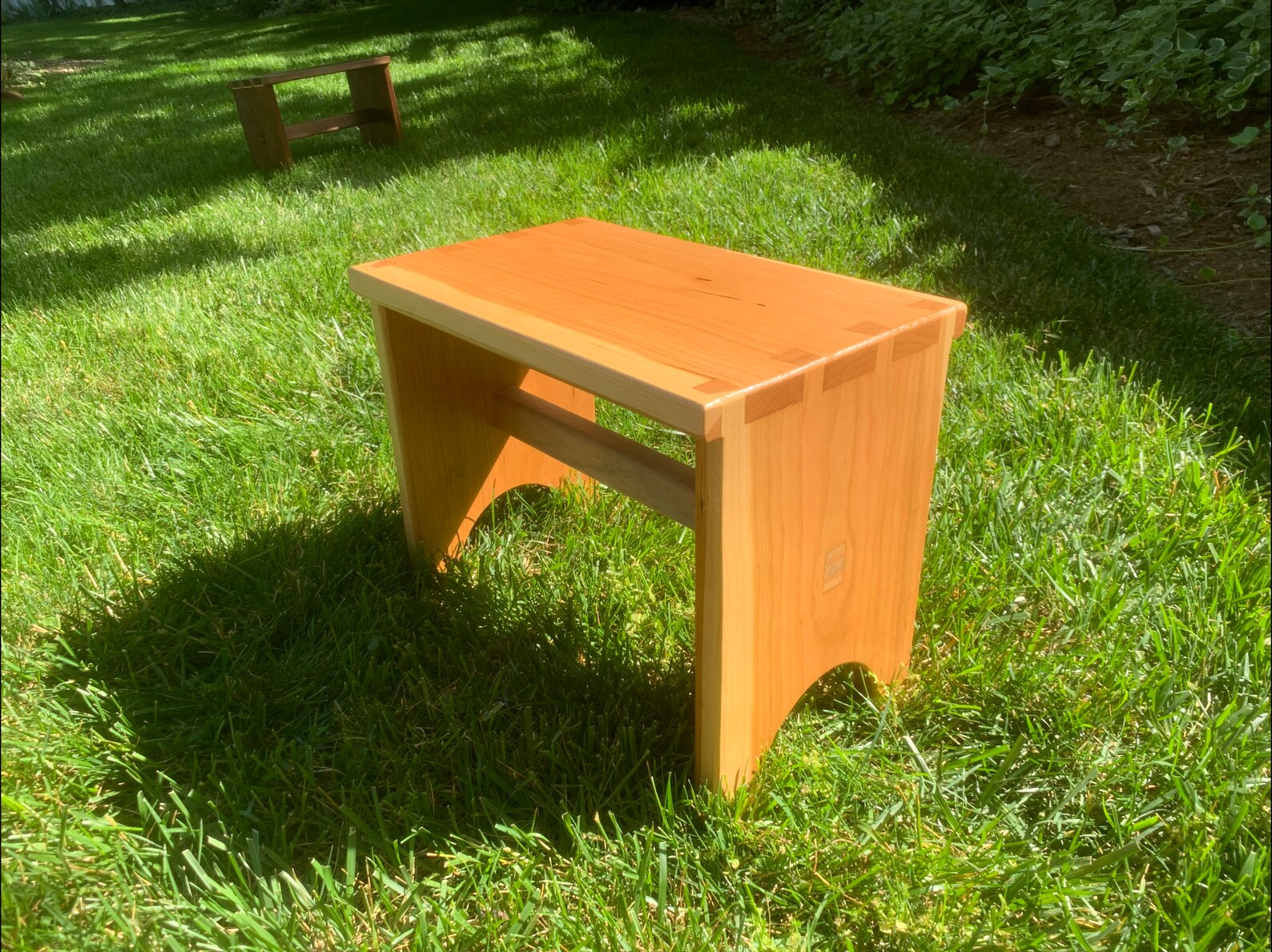 Handcrafted Dovetail Footstool / Hand Cut Joinery Shaker Style Laundry ...