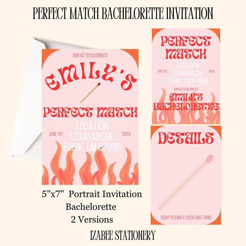 Perfect Match Bachelorette Party Invitation Template | Perfect Match ...