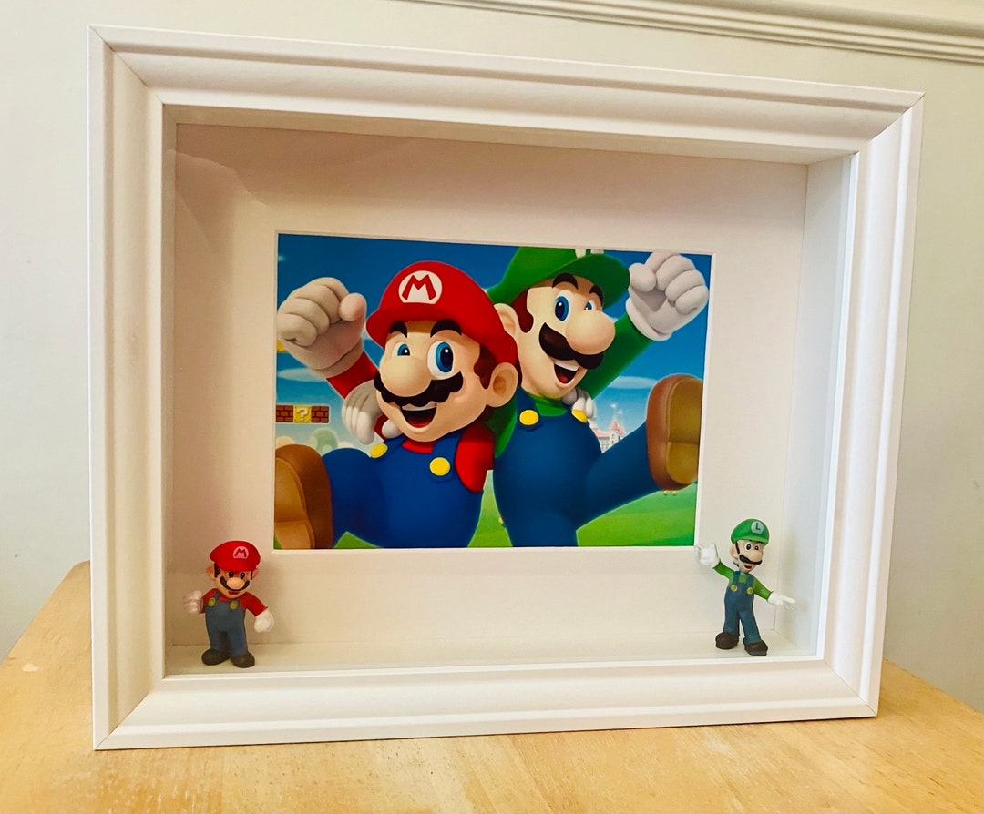 Super Mario Frame Featuring Mario and Luigi - Etsy