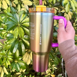 Stanley X Starbucks Sunset Gradient Quencher Tumbler 40oz Summer 2024 ...