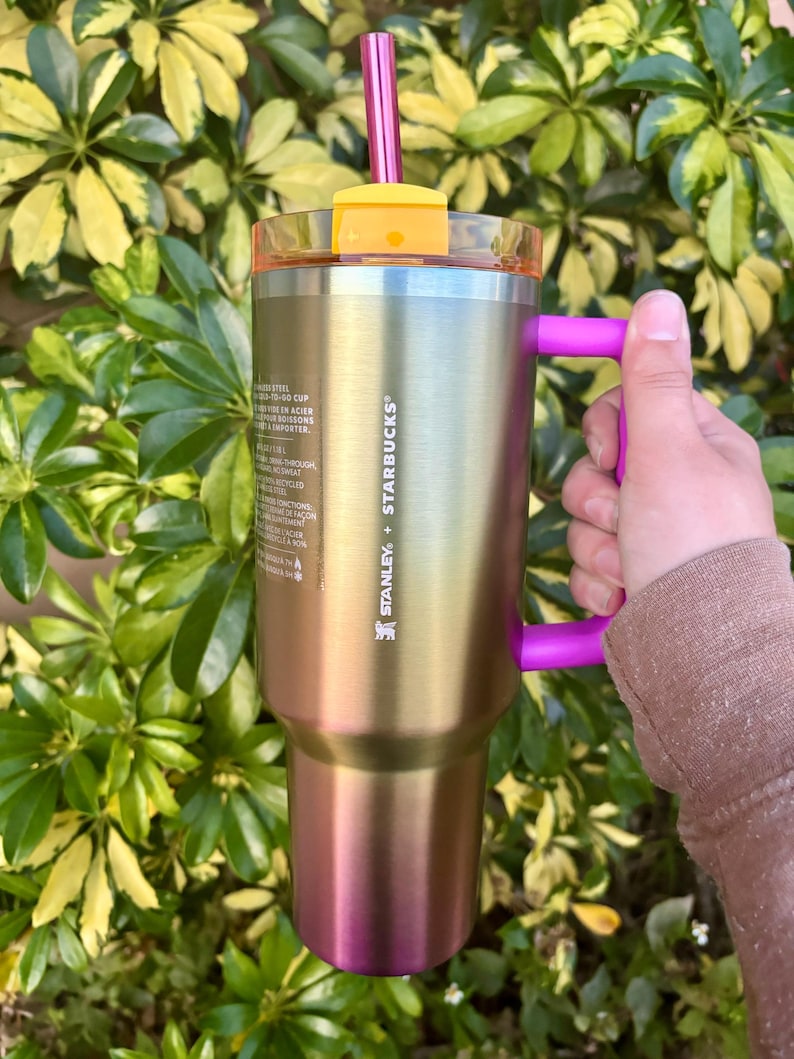 Stanley X Starbucks Sunset Gradient Quencher Tumbler 40oz Summer 2024 ...