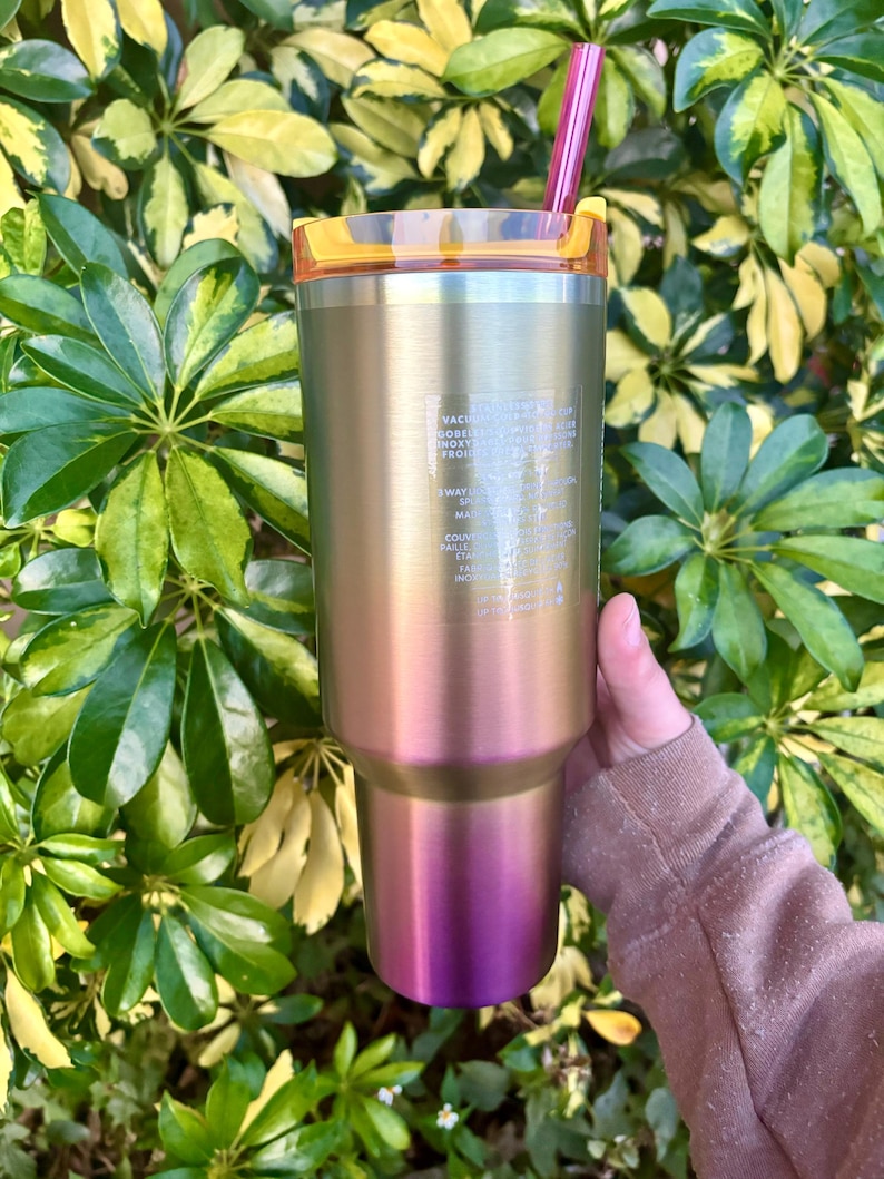 Stanley X Starbucks Sunset Gradient Quencher Tumbler 40oz Summer 2024 ...