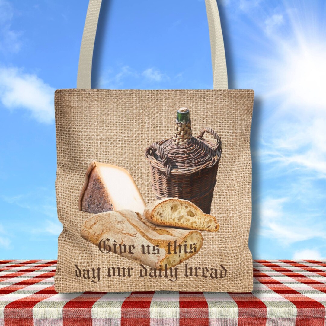 Our Daily Bread Tote, the Lord's Prayer, Bible Verse Quote, Christian ...