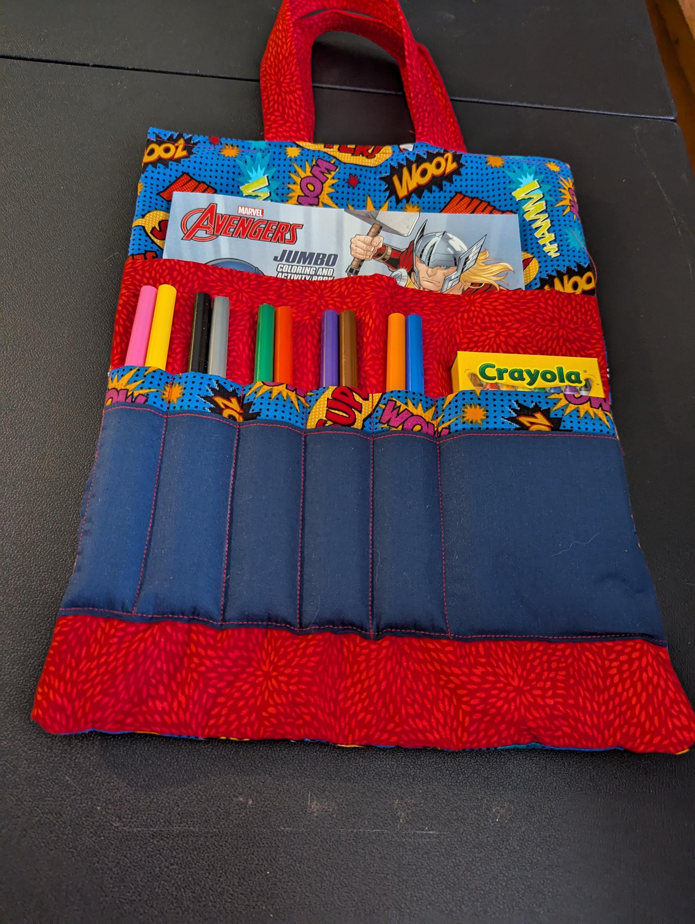 Children's Activity Bag , Coloring Fun, Bookbag, School Bag - Etsy