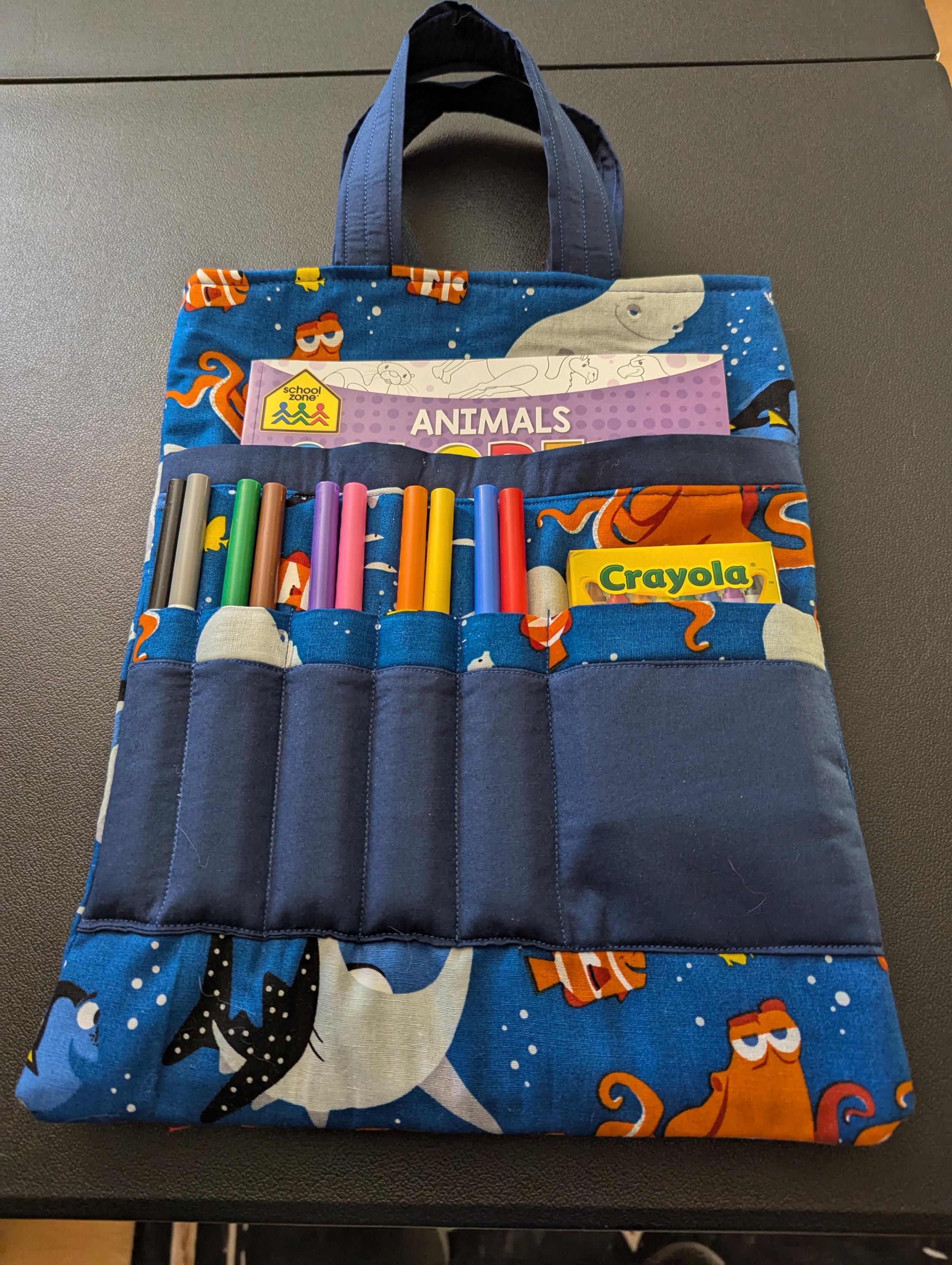 Children's Activity Bag , Coloring Fun, Bookbag, School Bag - Etsy