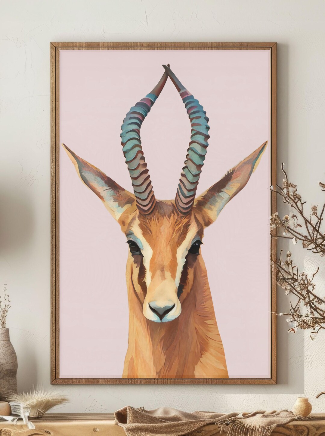 Intense Gazelle Wall Art Customizable Printable Inspirational Animal ...